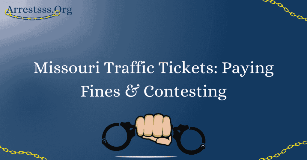 Missouri Traffic Tickets: Paying Fines & Contesting - Arrests Org